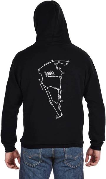 VIR Track Map Hoodie (Size: S - 3XL) – TMI Racing Products, LLC